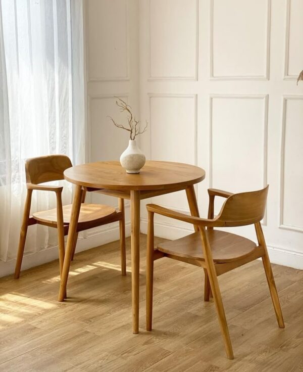 Minimalist 2-Seater Wooden Dining Set for Small Spaces & Cozy Corners ...