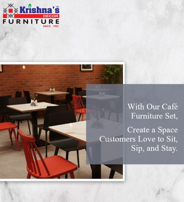 Modern Café Furniture Set – Stylish Tables & Chairs for Restaurants and ...