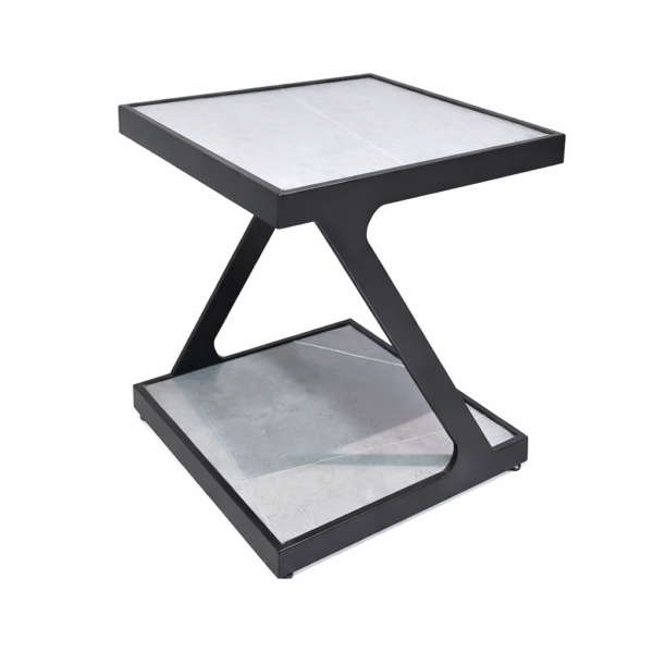 Modern Metal Corner Table with Marble Top – Stylish Side Table in ...